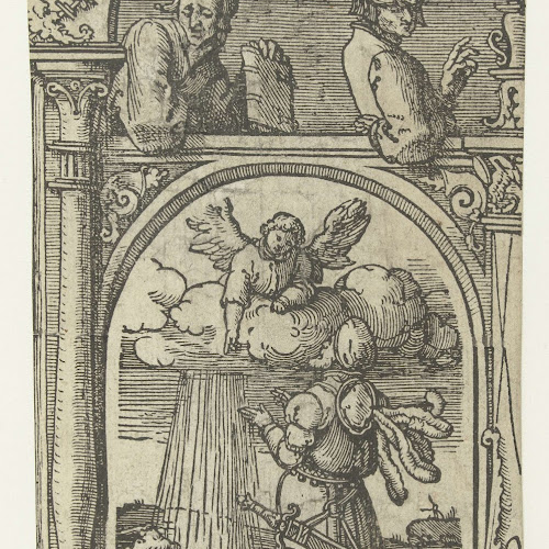 Gideon en het vlies, anoniem, naar Lucas van Leyden, 1525 - 1530 ...