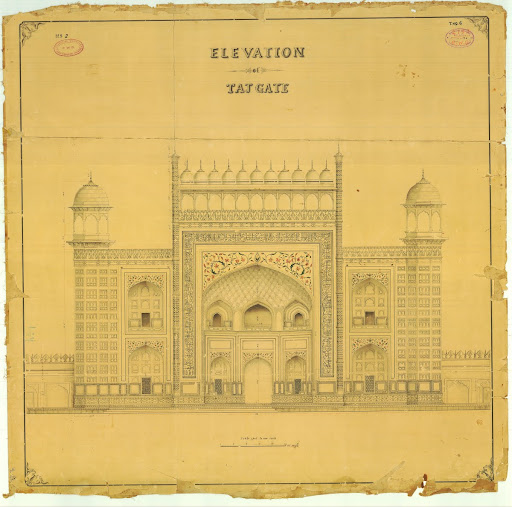 Elevation of Main Gate, Taj Mahal — Google Arts & Culture