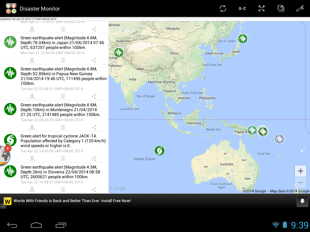 Natural Disaster Monitor - Android Apps on Google Play