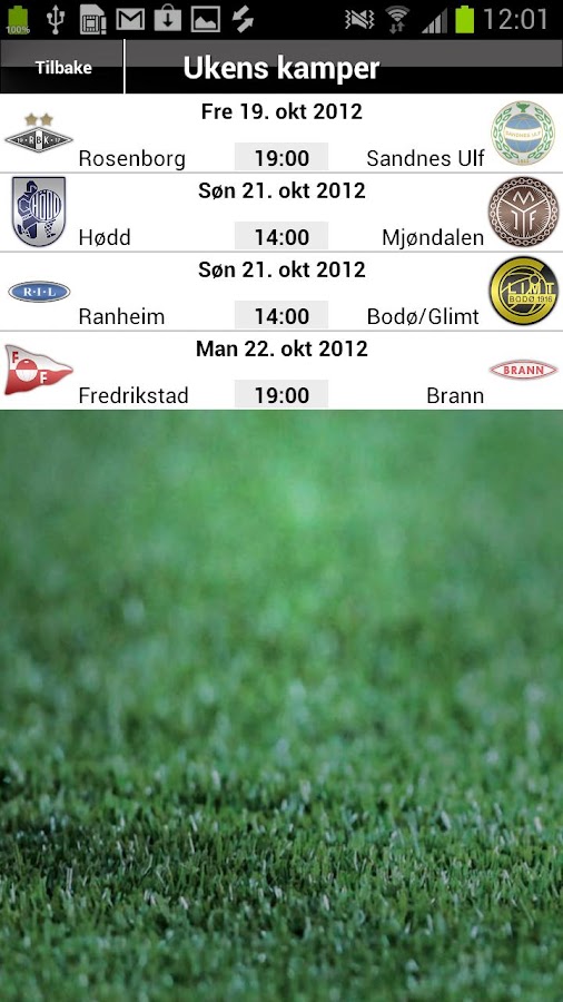 MinFotball – Android-apper på Google Play