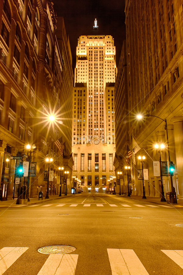 Chicago Streets At Night
