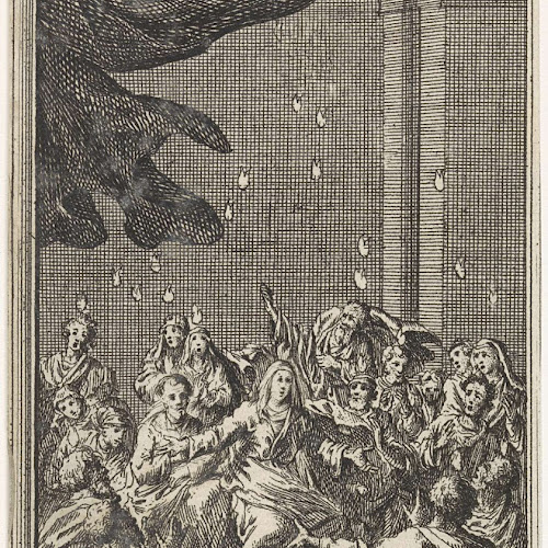 Uitstorting van de Heilige Geest, anonymous, after Jan Luyken, 1712 - Rijksmuseum
