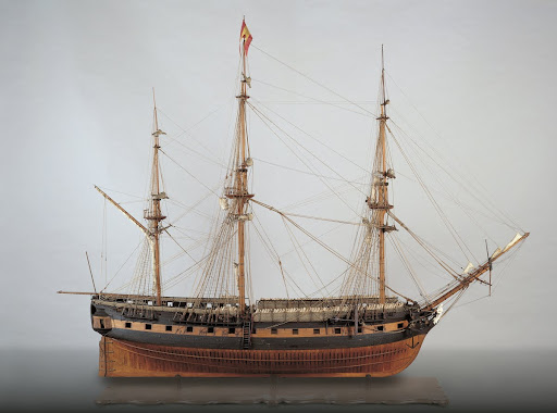 Model of the 44-gun frigate Diana - Anónimo, planos de Honorato Bouyón ...