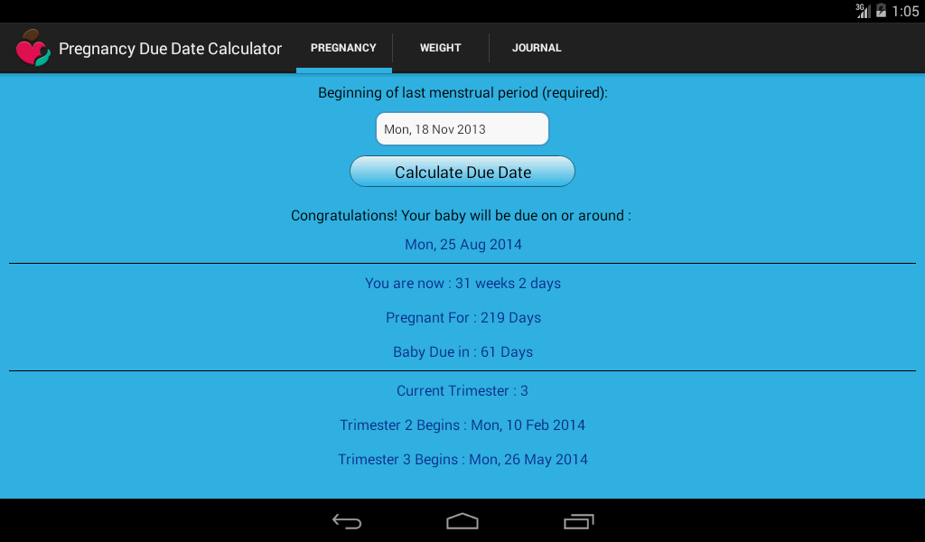 Pregnancy Due Date Calculator Android Apps On Google Play