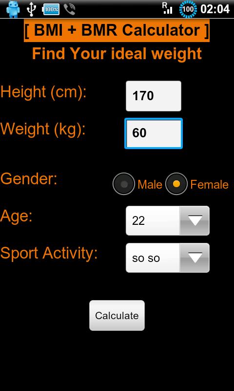 BMI + BMR diet calculator - Android Apps on Google Play