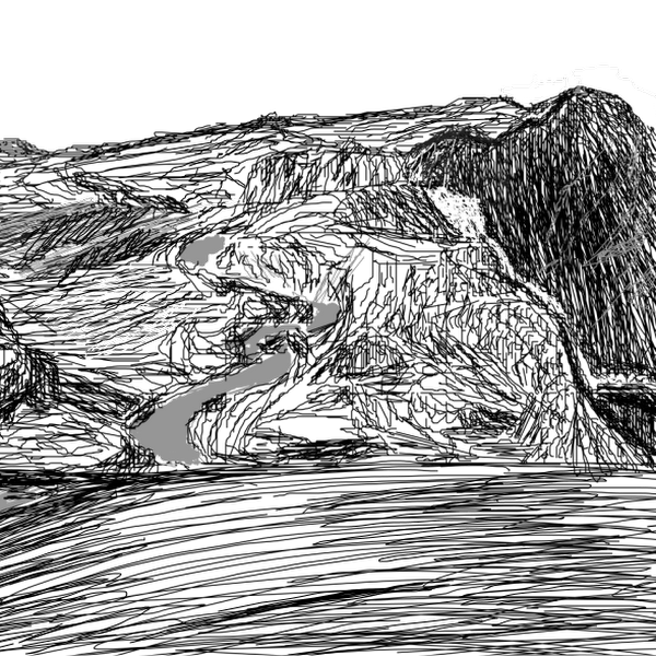 Honister Crag, Wainwright-esque » drawings » SketchPort