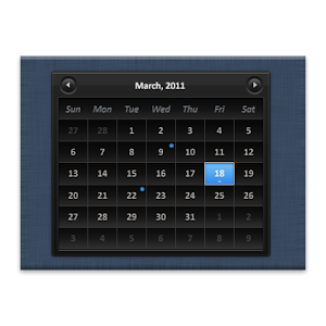 Simple Calendar Widget Black – Simple calendar widget that shows ...