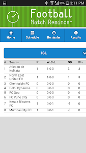 Football Match Reminder – All Football matches/League – schedule ...
