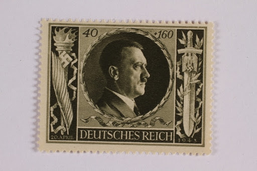 Postage stamp, 40 Reichsmarks +160 schillings, issued for the birthday ...