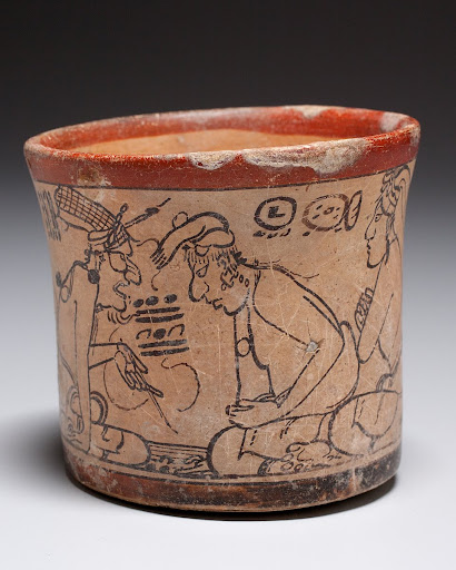 Codex-Style Vessel with Two Scenes of Pawahtun Instructing Scribes ...