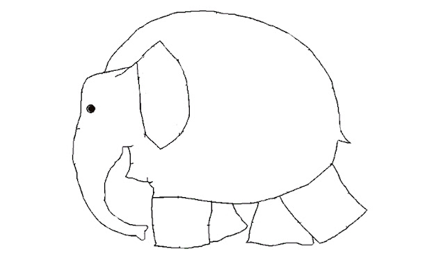 ELEFANTE PARA PINTAR Y COLOREAR ELEFANTE