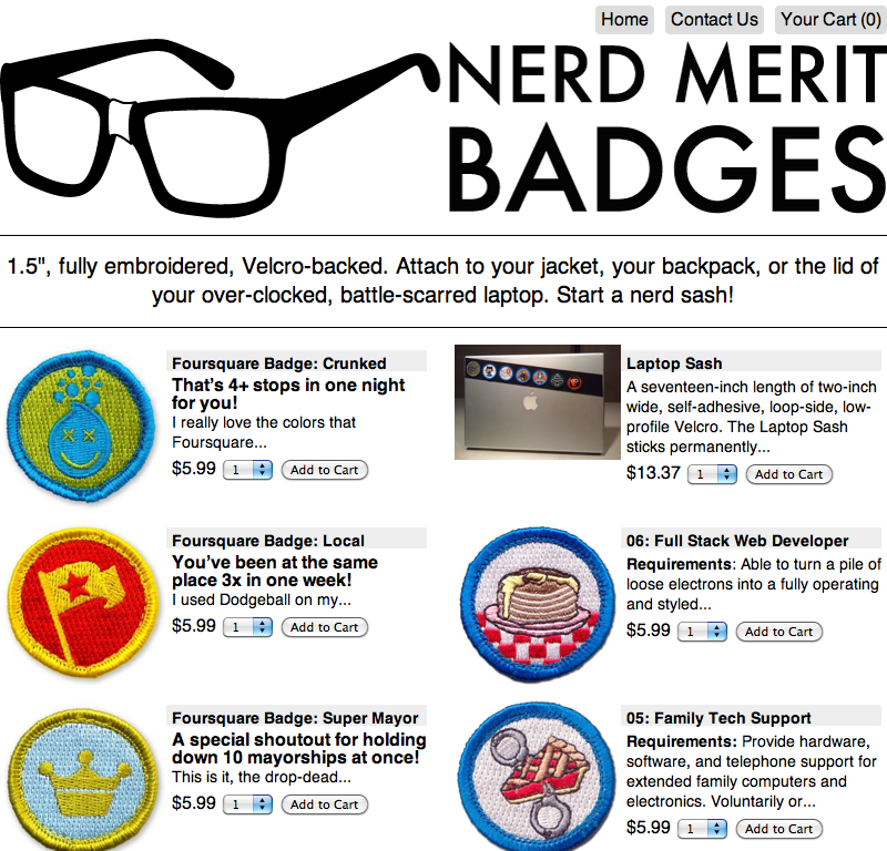 Headphonaught's Nanolog: This is cool :: nerd merit badges