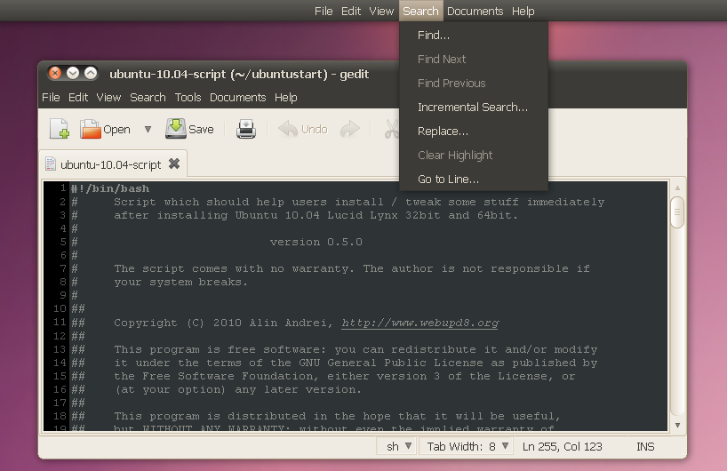Application Menu (Global Menu) For Ubuntu Netbook Edition 10.10 Is ...