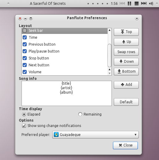 Panflute: Control Your Favourite Music Player From The Gnome Panel ...