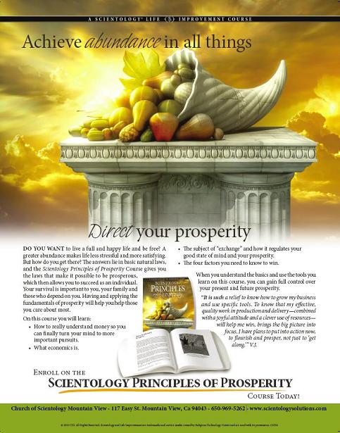 >Scientology Principles of Prosperity | Scientology Mountain View