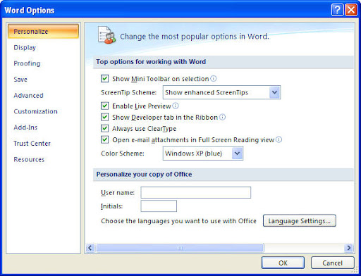 .: How to: Enable Ctrl and click to open hyperlink in Word 2007