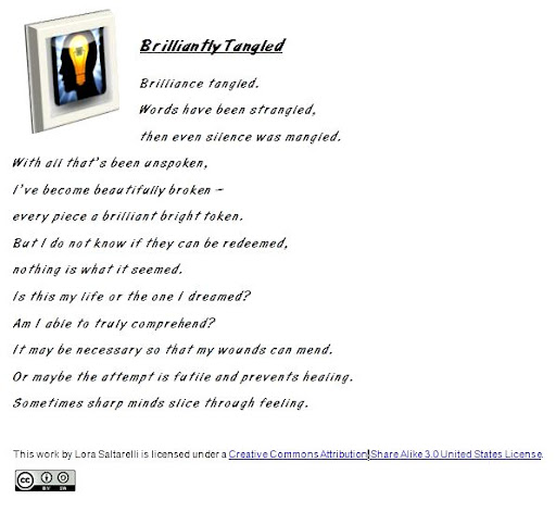 Poetry by a Little Salty: Brilliantly Tangled