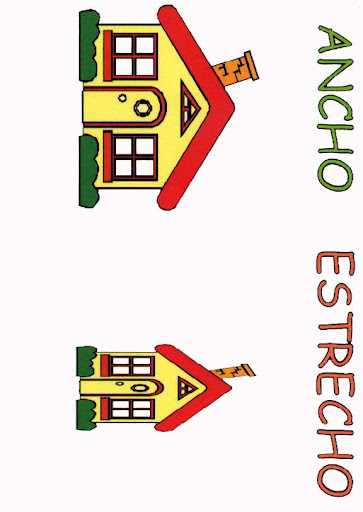 Objetos ancho y angosto para colorear - Imagui