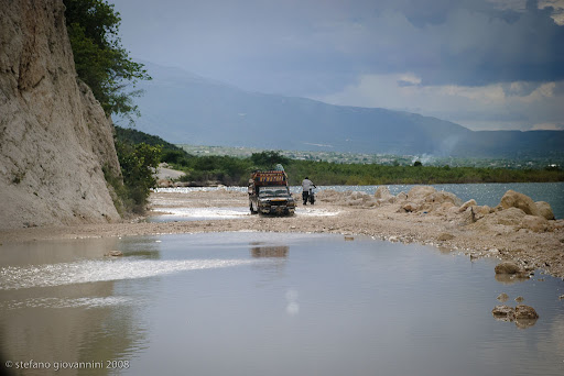 The road towards Malpasse partially flooded