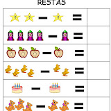 TARJETAS DE RESTAS PARA NIÑOS