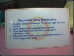 kartu tanda mahasiswa / KTM | akhmad nafarin