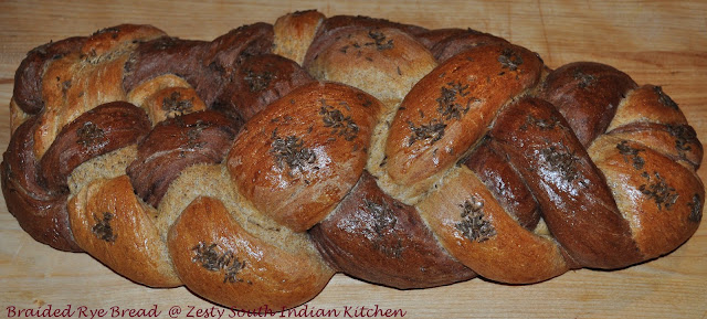 Not so braided bread: Braided Rye bread - Zesty South Indian Kitchen