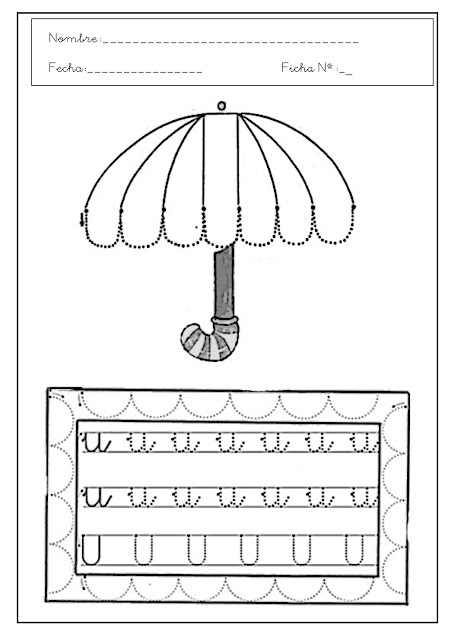 APRENDE A ESCRIBIR LA LETRA U. EJERCICIOS DE CALIGRAFÍA PARA NIÑOS