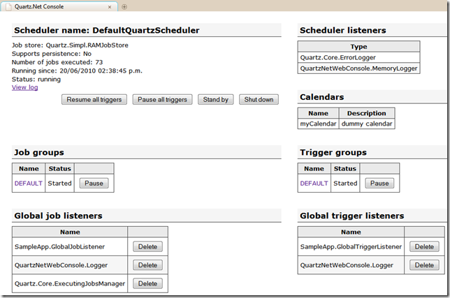 Bug squash: Embeddable Quartz.Net web consoles