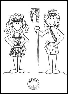 Maori Printables: Maori Colouring Page - Kids