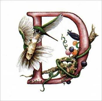 Alfabeto retro de colibrís. - Oh my Alfabetos!