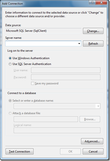 Everything Sql Server Compact Using The Adonet Data Connection Dialog In Your Own Application