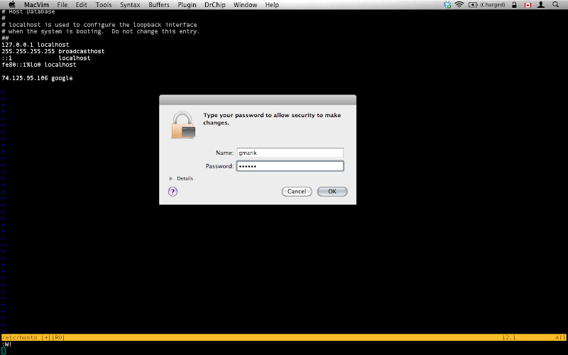 GitHub - gmarik/sudo-gui.vim: sudo GUI for a GUI vim