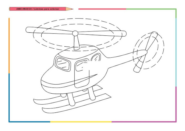COLOREAR VOCABULARIO DE TRANSPORTES