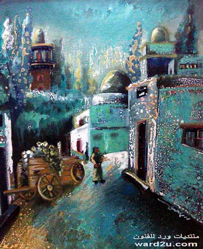 وأحيانا بطابع تعبيري رمزي عميق له صلة وثيقة بمعانات الإنسان المعاصر