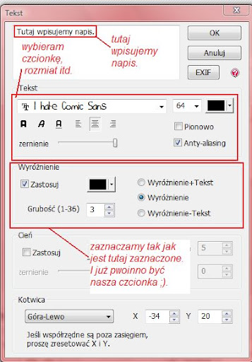 .: Jak zrobić czcionkę