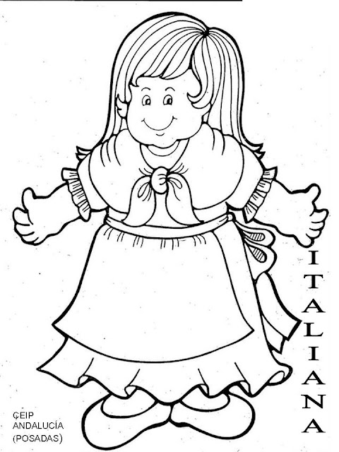 DIBUJOS PARA COLOREAR NIÑOS DEL MUNDO