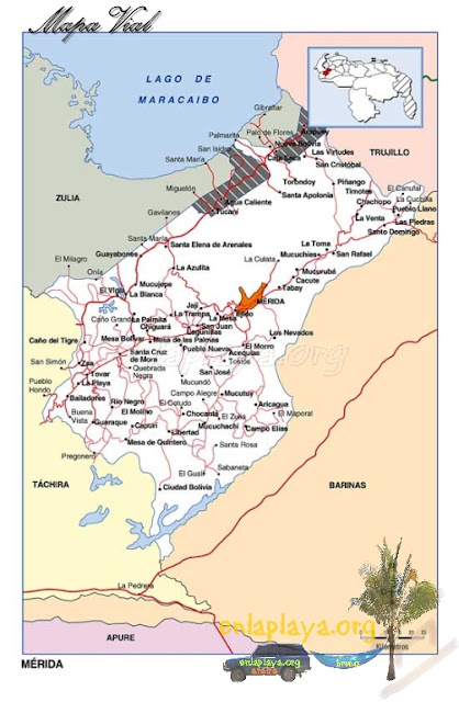 Mapa Vial del Estado Merida