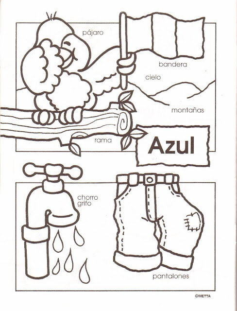 LAMINAS PARA COLOREAR LAMINAS DE CADA COLOR