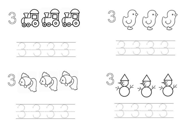 APRENDE LOS NUMEROS COLOREANDO Y ESCRIBIENDO