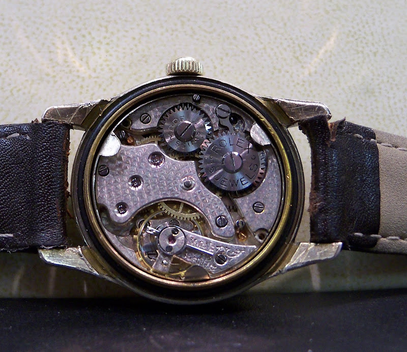 Officers trench watch from First World War. "Rolex Jewels" markings ...