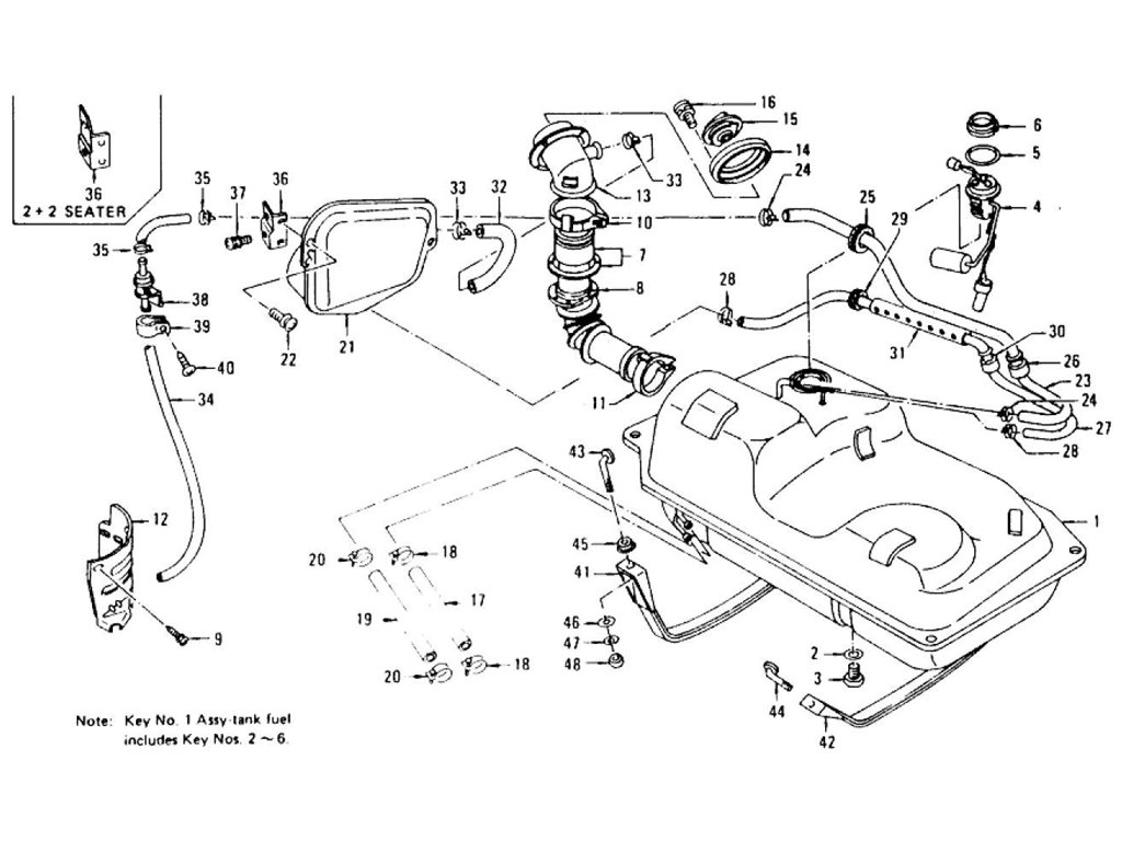 Datsun 280Z Fuel Tank L28E (From Jul.-'76)