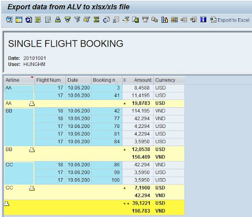 Hoang Manh Hung Abap Blog Export Data From Alv To Excel Using Class Alv2xlsx