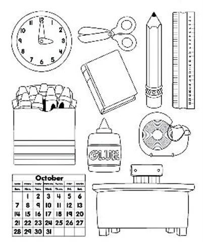 DIBUJOS PARA COLOREAR DEL AULA