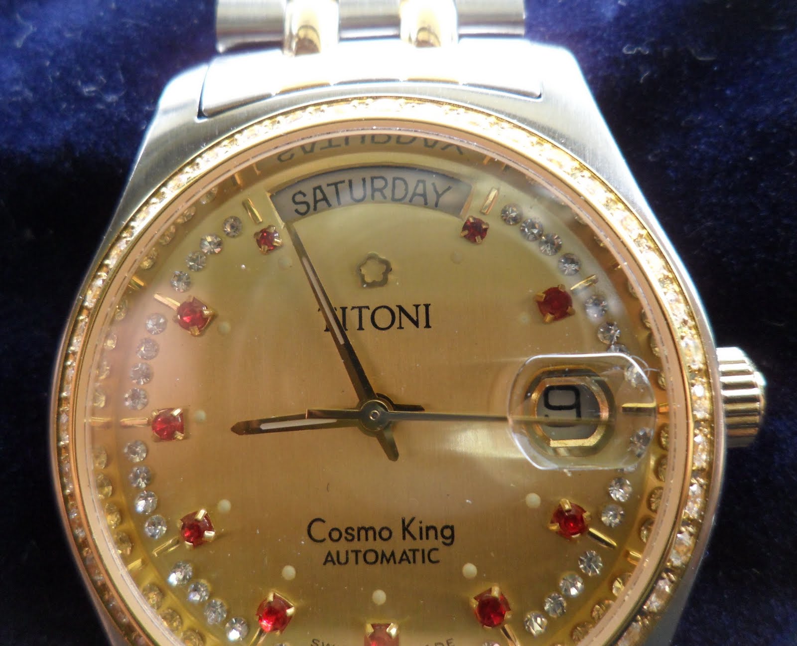 koleksijampecks: Titoni Cosmo King Half Gold Jewels indexes sparkling ...
