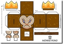 Mono recortable para imprimir - Colorear dibujos infantiles