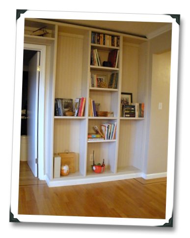 Pregnant... with power tools: Built-In Bookcase: Nearly Done - Kinda