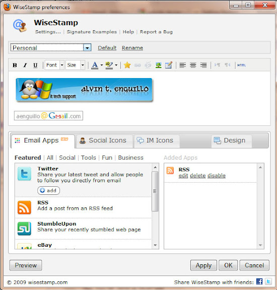 WiseStamp is Now Integrated in GMail | techTalks