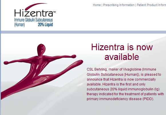 Allergy Notes: Hizentra is 20% immunoglobulin for subcutaneous therapy ...