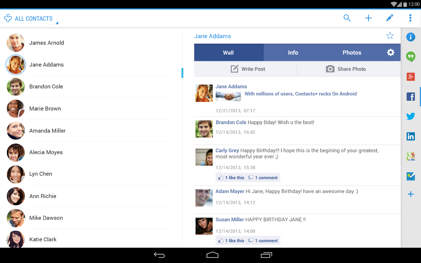 Contacts+ - Google Play'de Android Uygulamaları