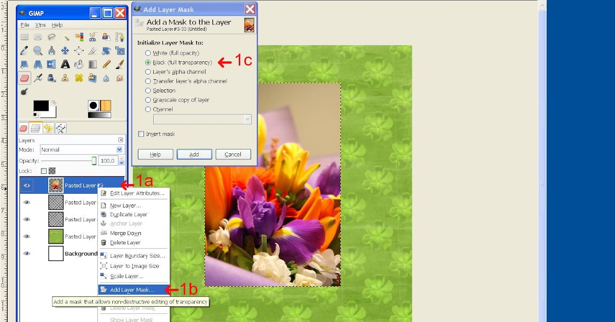 Gimp Digiscrapping Tutorial How To Use Photo Masks In Gimp